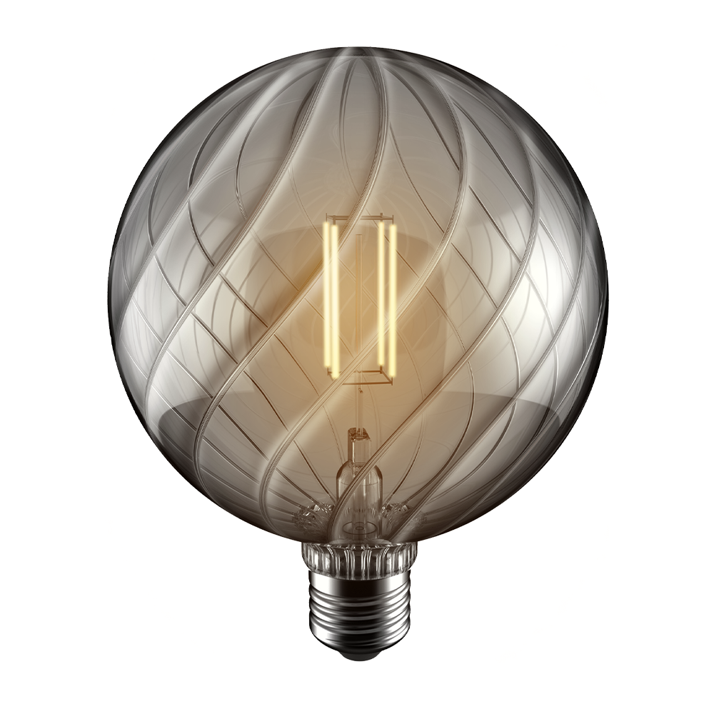 Crompton 21860 LED Decorative Solis Globe G125 Smoke 4.5W 1800K ES-E27 ...
