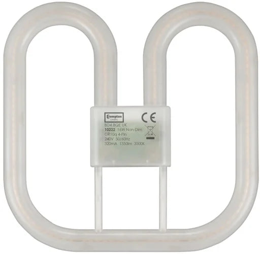 240v 16w 4 pin LED 2D 3500K GR10q - Crompton - 10222 — Easy Light Bulbs
