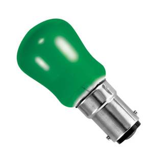 Pygmy 15w 240v Ba15d/SBC Osram Green Light Bulb — Easy Light Bulbs