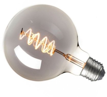 Calex Standard Globe G125 Titanium Flex Filament 220-240V 4W 136lm 210 — Easy Light Bulbs