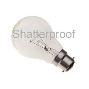GLS 100w B22d/BC 240v Shatterproofed Pluslife Light Bulb - 3000 Hour ...