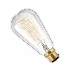 Antique Bulb 110/120v 40w B22d/BC Base Squirrel Cage Filament — Easy ...