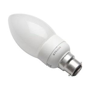 Candle 8w Ba22d/BC 240v Philips Opal Energy Saving Light Bulb — Easy ...