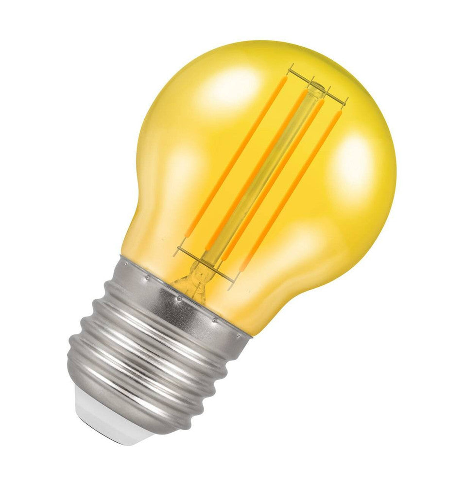 Crompton 13964 ES-E27 4.5W Golfball Yellow Light Bulb — Easy Light Bulbs